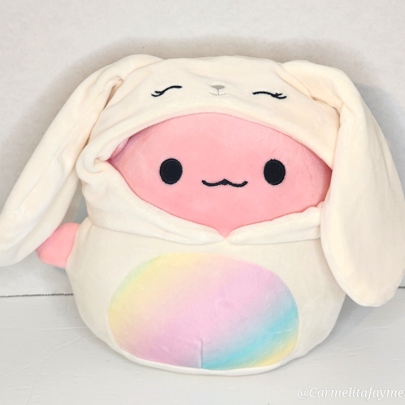 Squishmallows | Toys | Archie Pink Axolotl In Bunny Costume Easter 224 ...
